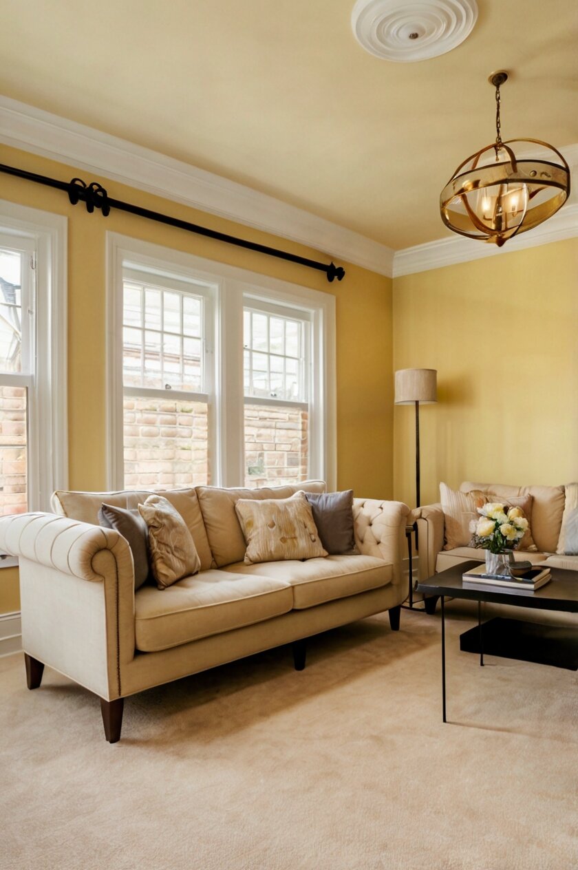 Choosing the Right Carpet: 10+ Colors That Complement Pale Yellow Walls ...