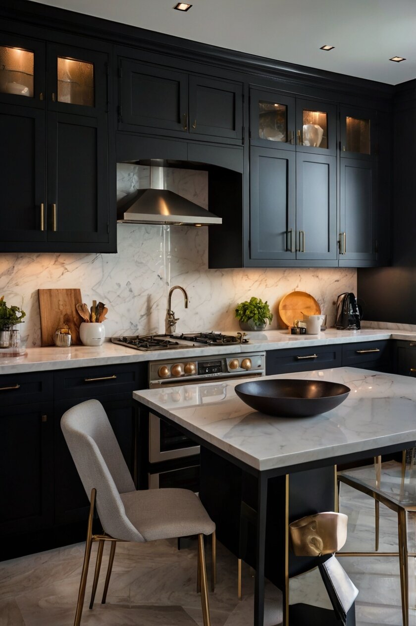 Dark Cabinets, Bright Choices: Finding Your Perfect Kitchen Table Color ...