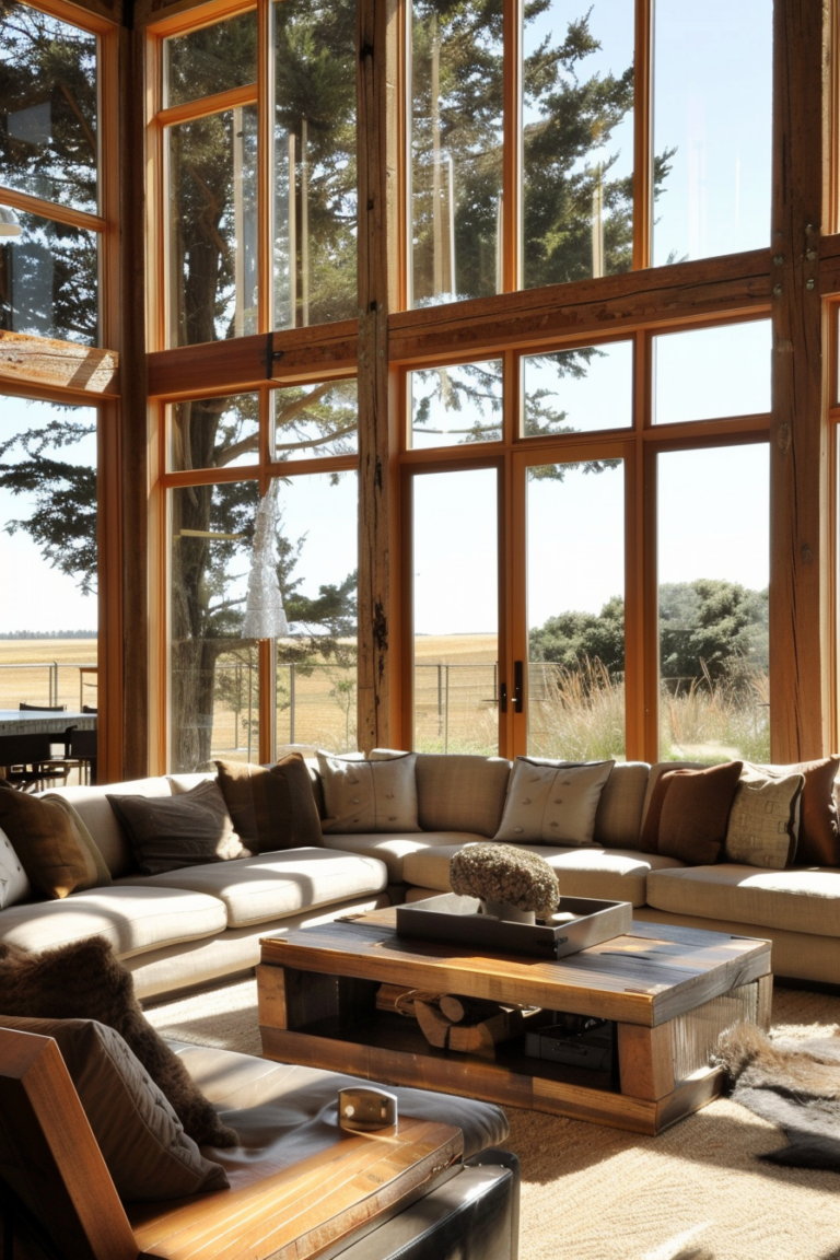 Create a Stunning Living Room Arrangement with a Wall of Windows 🪟 ...