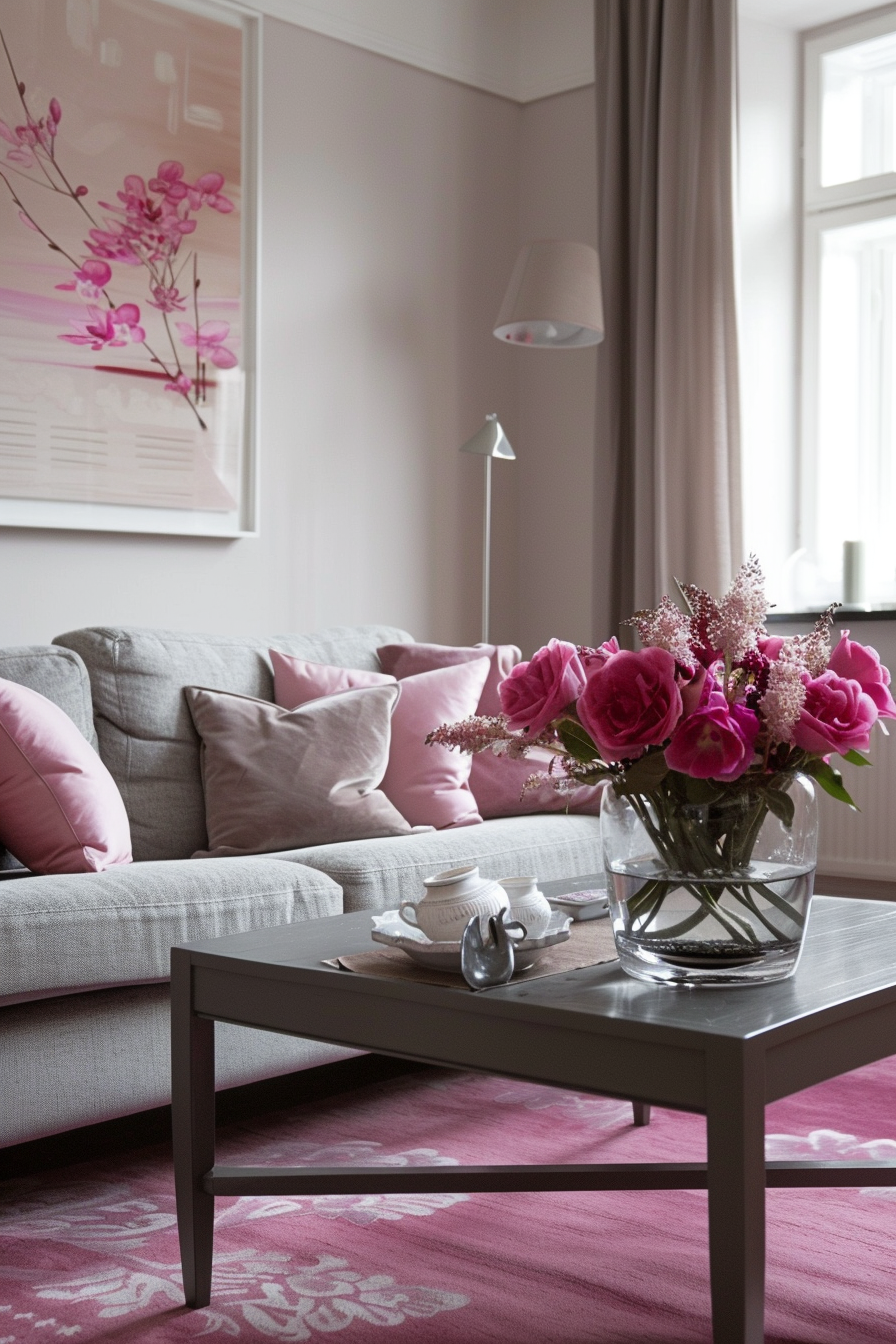 15+ Cozy Pink And Gray Living Room Ideas For A Warm Space — DreamyHomeStyle