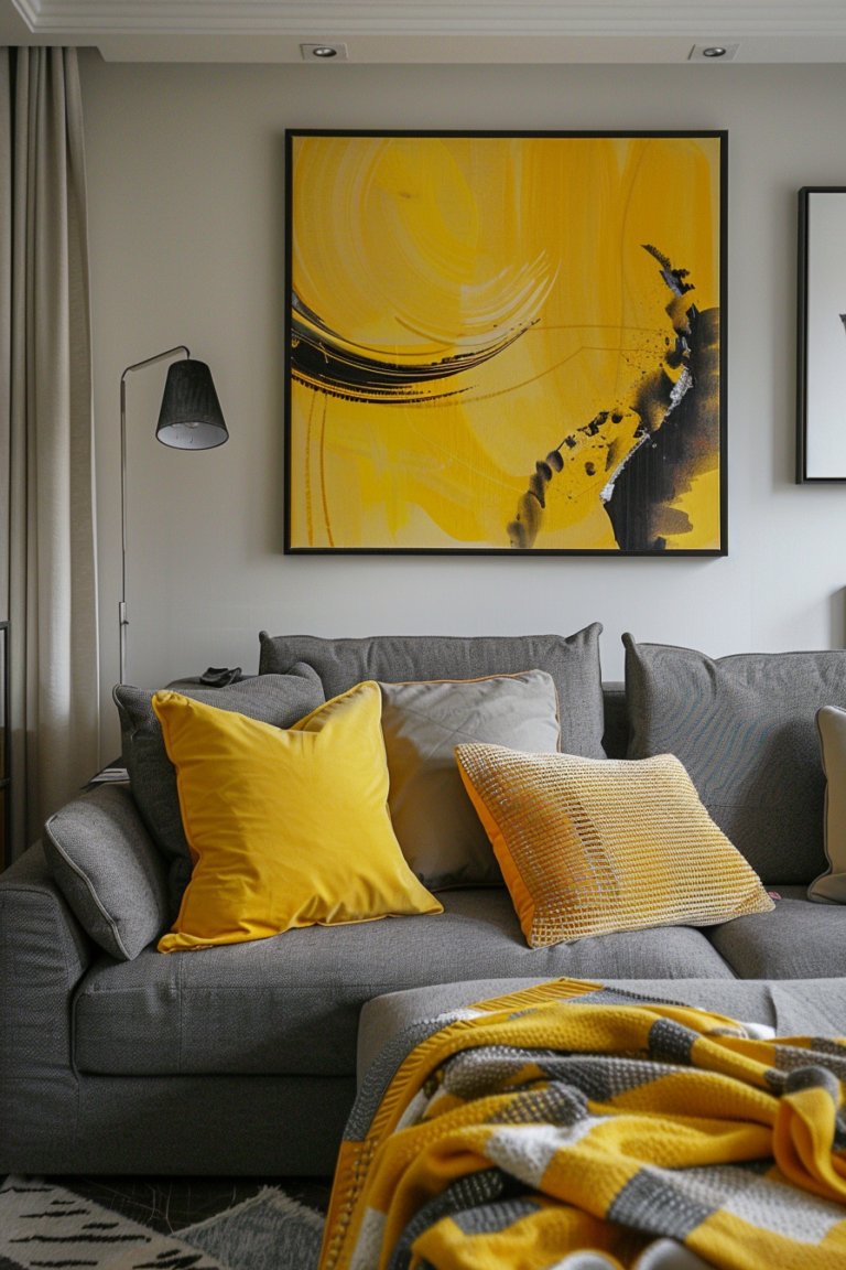 13 Stunning Decor Ideas For A Gray And Yellow Living Room — DreamyHomeStyle