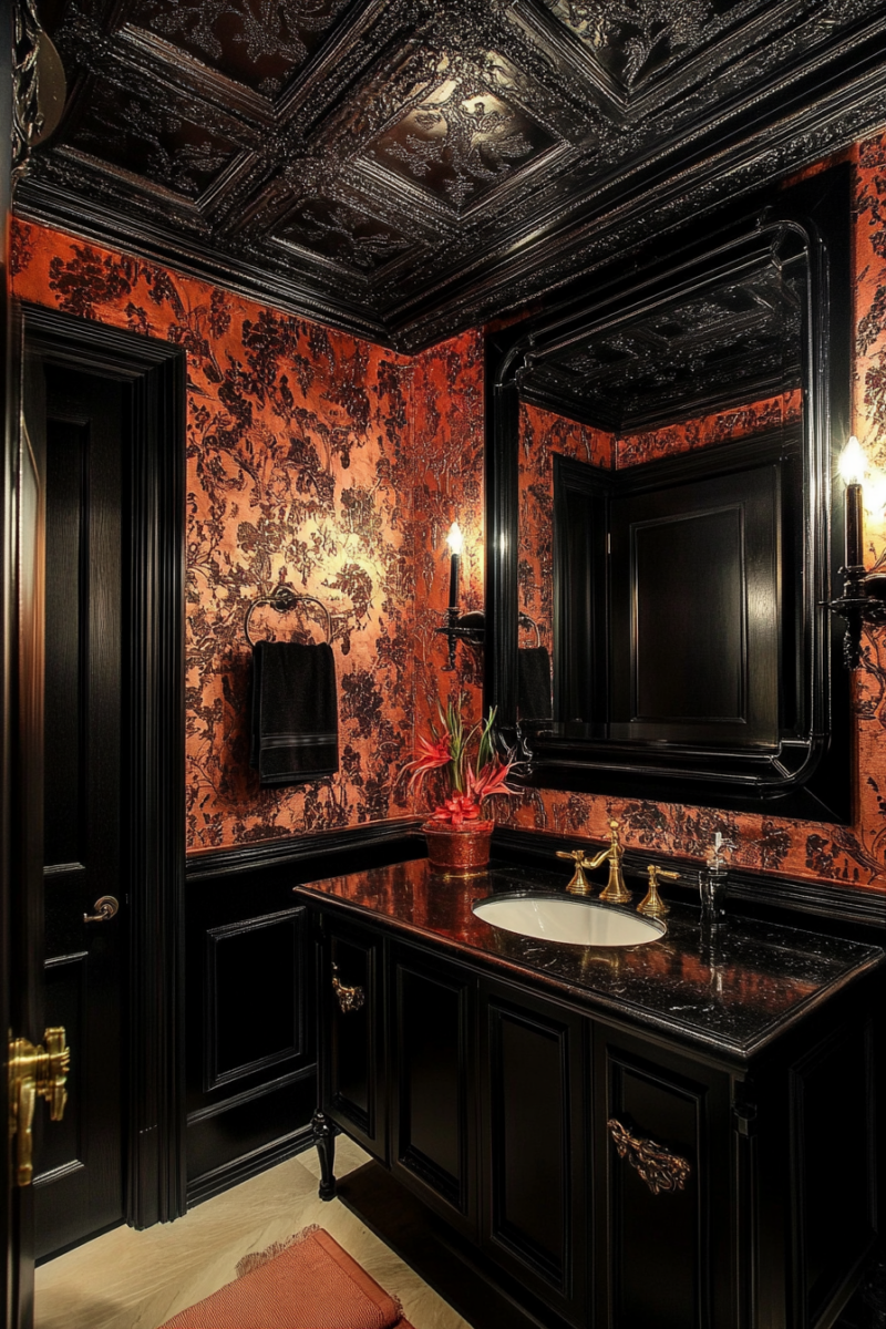 13 Black Powder Room Designs To Inspire Your Dark Side — DreamyHomeStyle