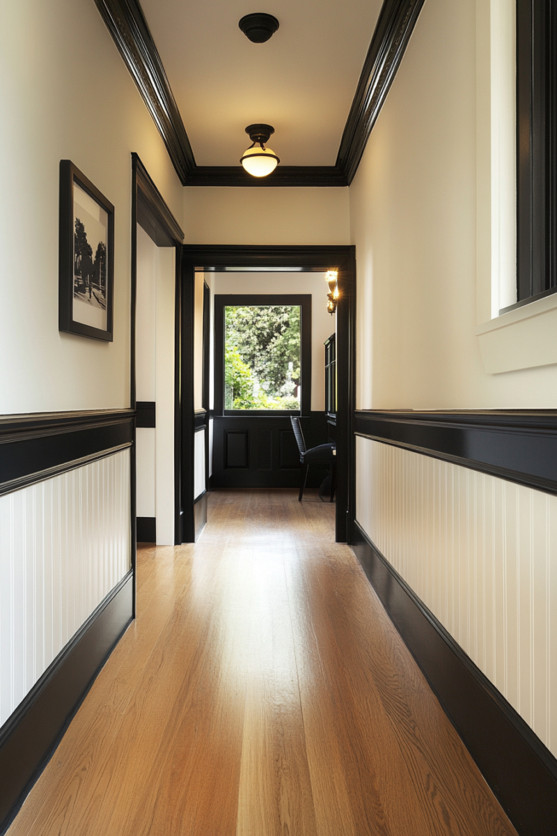 13 Chic Ideas for White Walls with Black Trim — DreamyHomeStyle