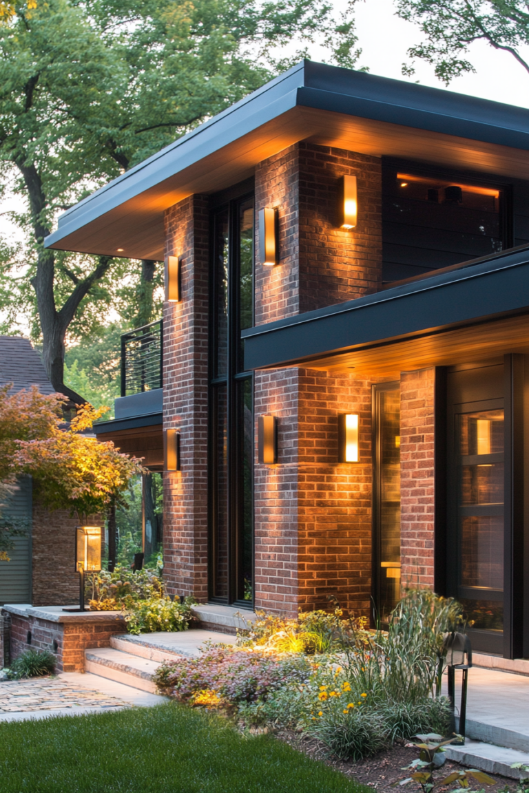13 Stunning Exterior Ideas For Brown Brick Homes — DreamyHomeStyle