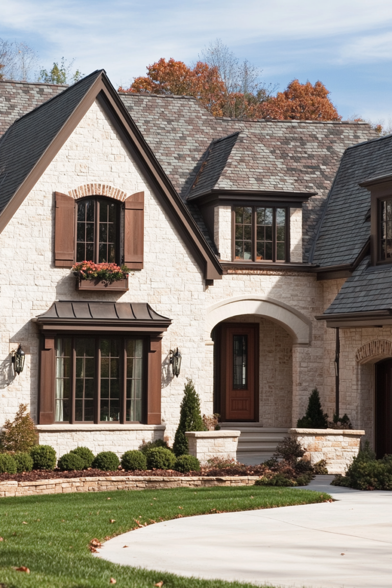 13 Stunning Exterior Ideas For Brown Brick Homes — DreamyHomeStyle