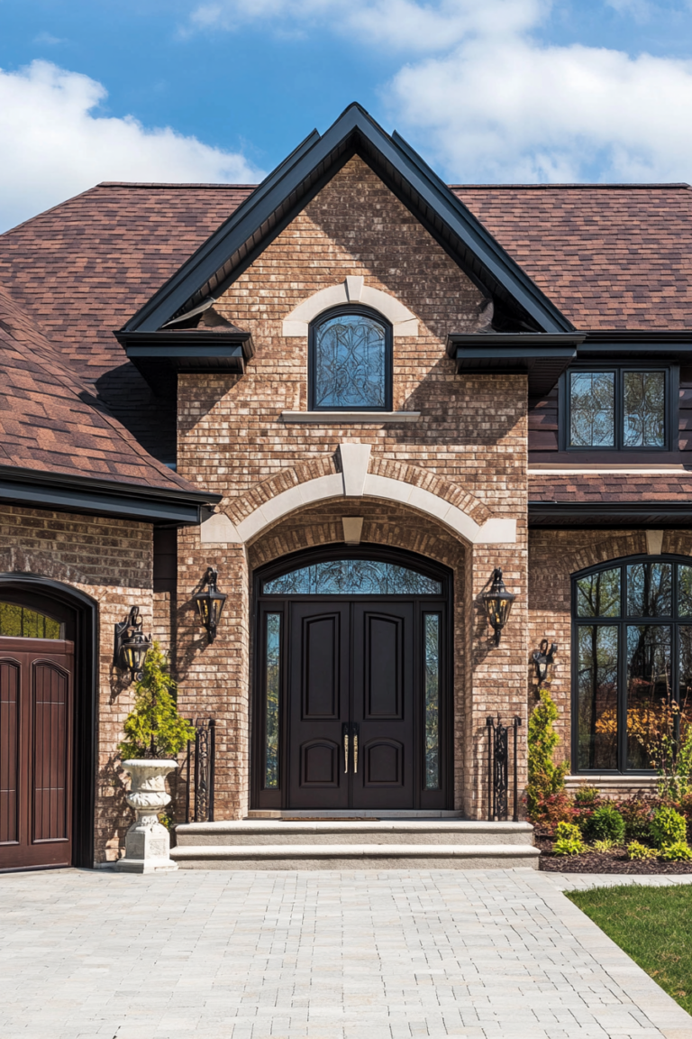 13 Stunning Exterior Ideas For Brown Brick Homes — DreamyHomeStyle