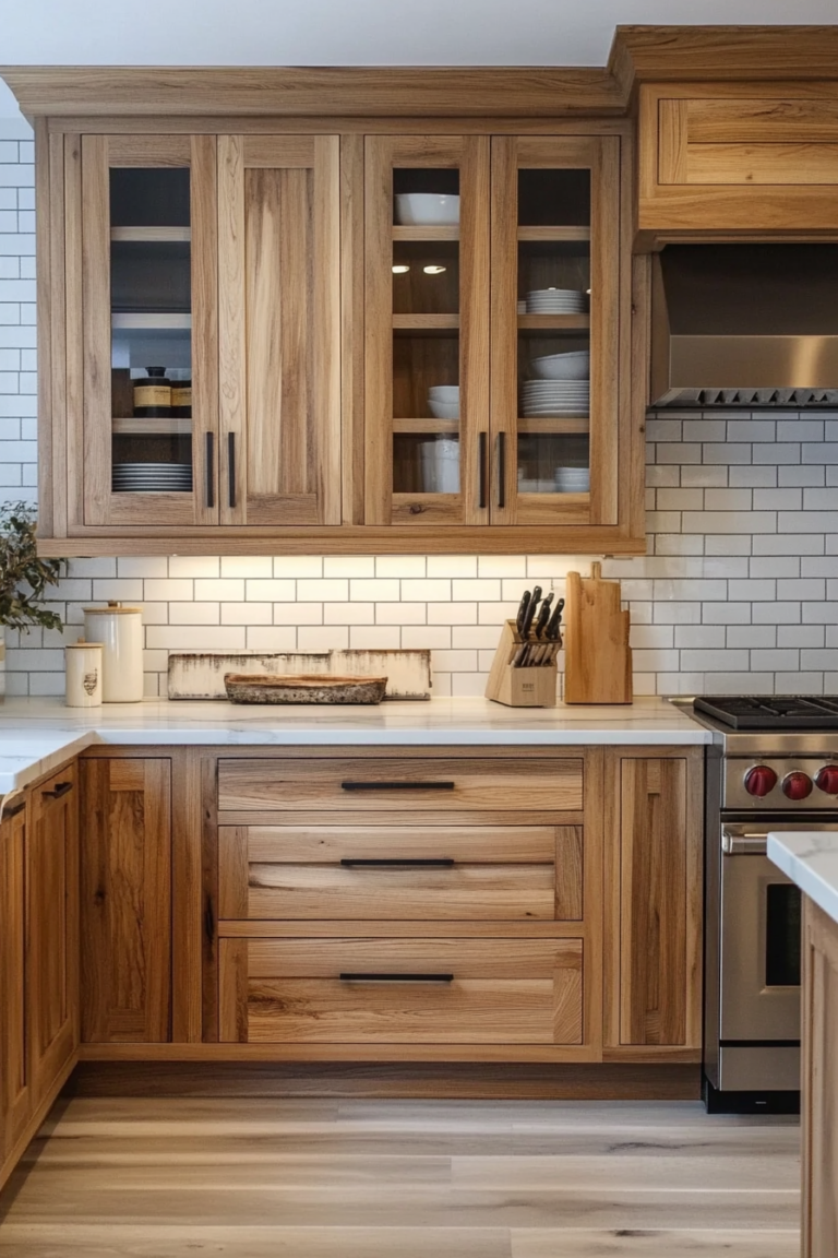 13 Elegant Kitchens Featuring Hickory Cabinets — DreamyHomeStyle