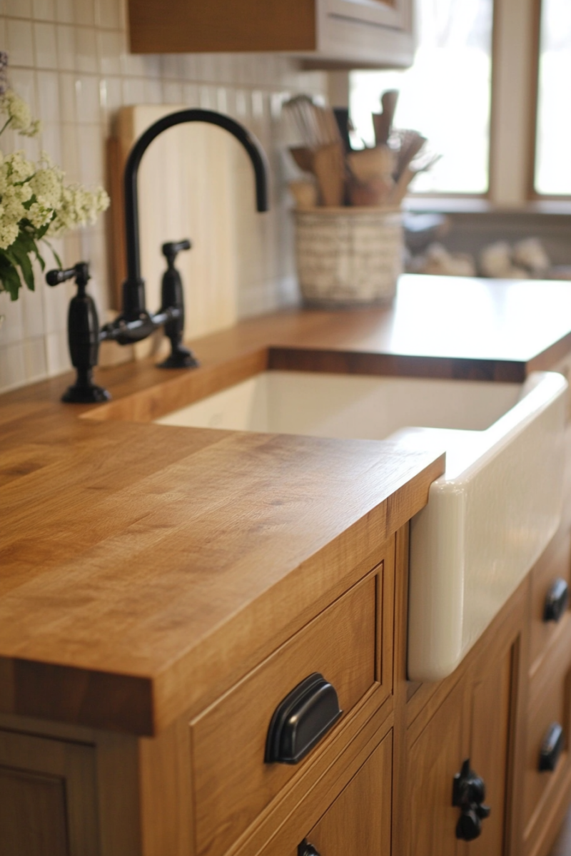Stunning Countertop Ideas That’ll Make Your Honey Oak Cabinets Shine ...