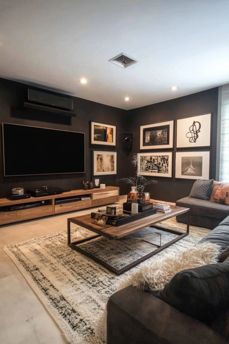 9+ Frame TV Gallery Wall Inspirations — DreamyHomeStyle