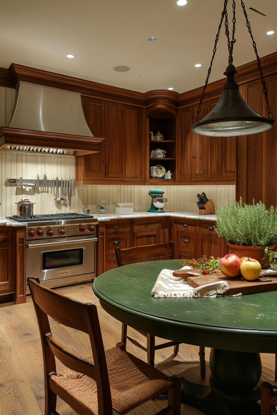 Why Do Cherry Cabinets Deserve A Gorgeous Kitchen Table? The Answer Is ...