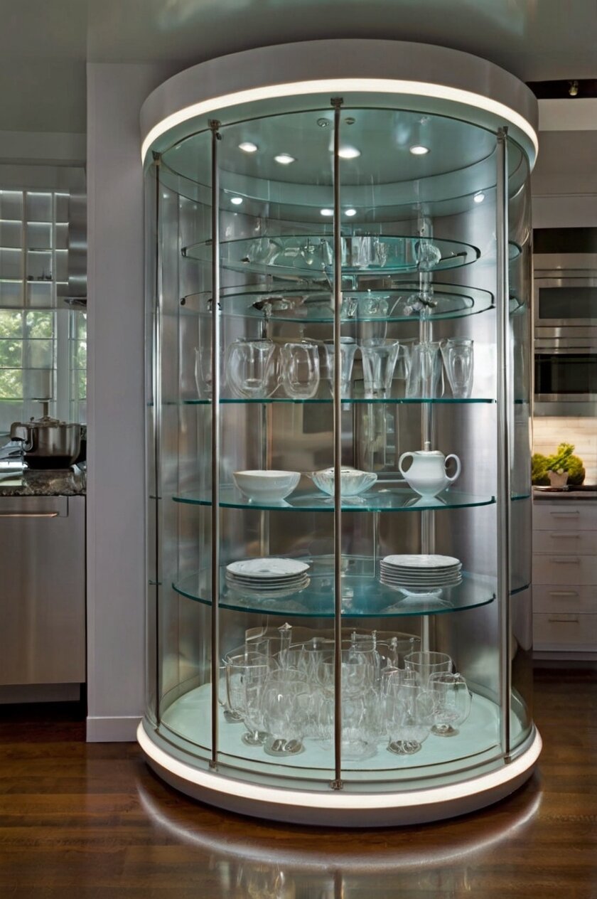 13 Modern Glass Cabinets To Revamp Your Kitchen — DreamyHomeStyle