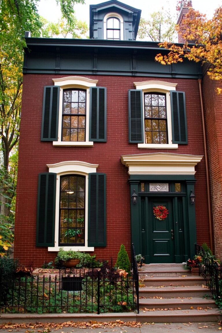 Beautiful Exterior Color Schemes for Red Brick Houses — DreamyHomeStyle