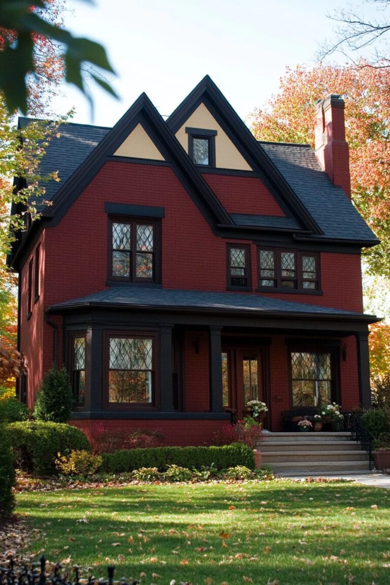 Beautiful Exterior Color Schemes for Red Brick Houses — DreamyHomeStyle
