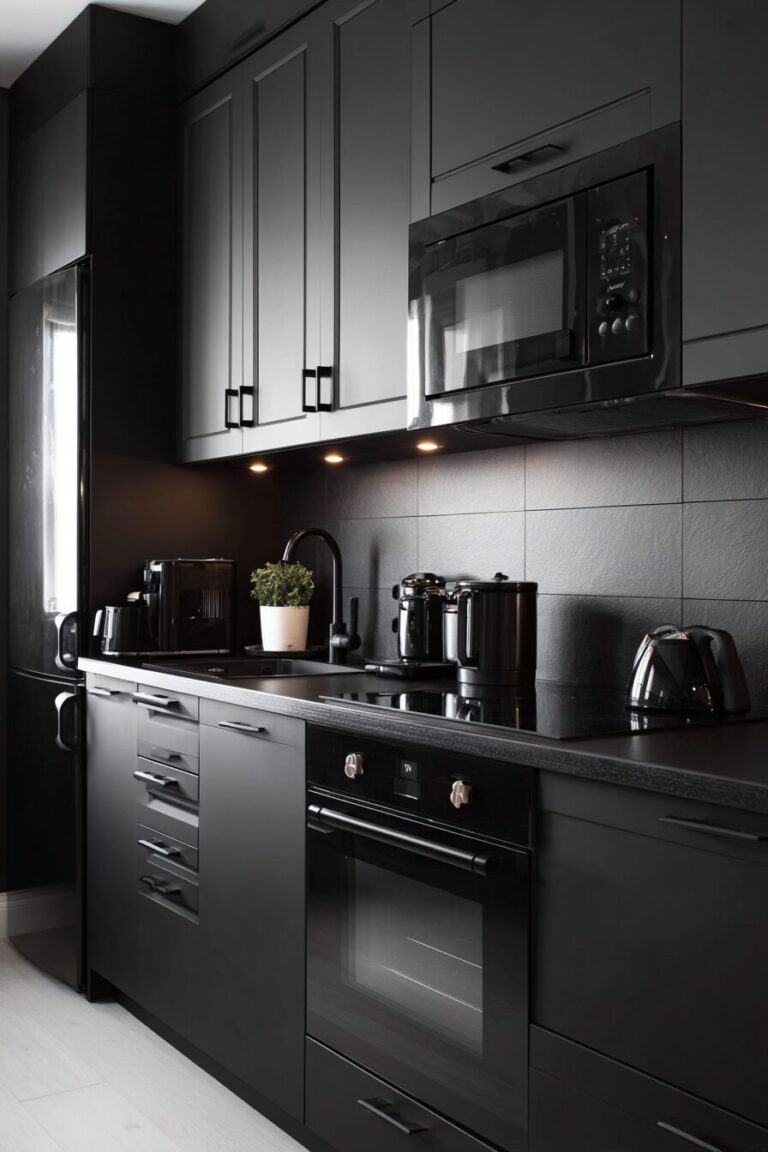 Don’t Miss These Chic Design Ideas For A Modern Black Kitchen ...